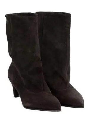 STRATEGIA SHOES Leila Pointed-toe Suede Boots - Brown
