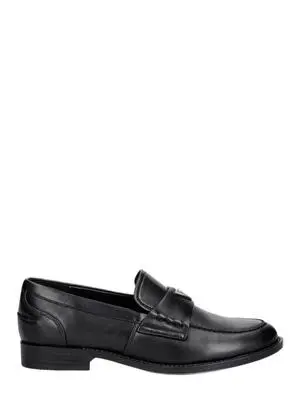 Guess Logo-plaque Penny Loafers - Black