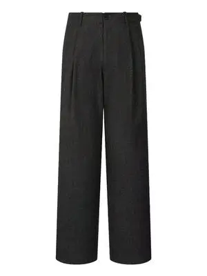 STUDIO TOMBOY Herringbone Pleated Trousers - Grey