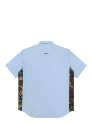 AAPE BY *A BATHING APE Camouflage-print Panelled Shirt - Blue