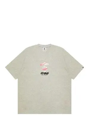 AAPE BY *A BATHING APE Aapeunvs Moonface Graphic T-shirt - Grey