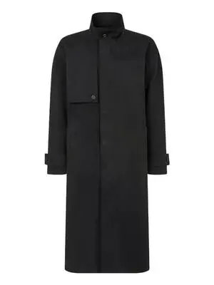 STUDIO TOMBOY Storm-flap High-neck Coat - Black