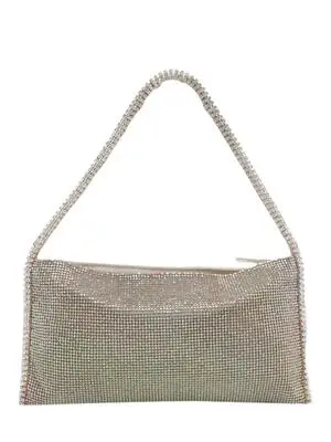 Benedetta Bruzziches Your Best Friend Crystal-embellished Shoulder Bag Silver