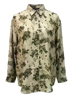 UMA WANG Thyesha Floral-print Shirt - Neutrals