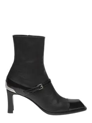 Alexander McQueen Leather Niko Ankle Boots 70 - Black