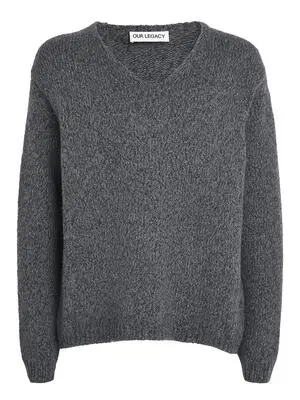 OUR LEGACY Wool Link V-Neck Sweater