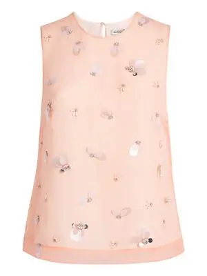 Simkhai Embellished Organza Celia Top - Pink