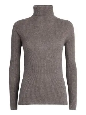 Fabiana Filippi Virgin Wool-silk-cashmere Rollneck Sweater - Brown