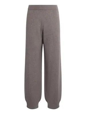 Fabiana Filippi Virgin Wool-silk-cashmere Sweatpants - Brown