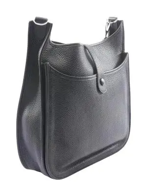 Hermès Taurillon Clemence 2007 Gm Evelyne Ii Shoulder Bag - Black