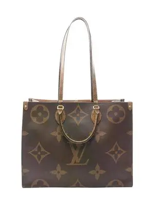 LOUIS VUITTON Monogram Reverse Giant Onthego Gm Satchel - Brown