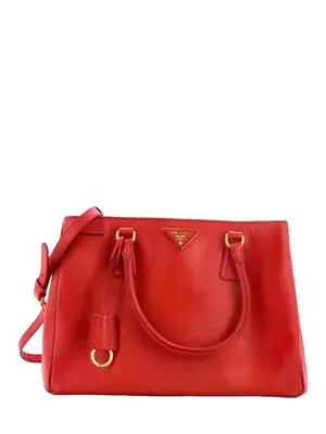 Prada Saffiano Leather Medium Tote Bag - Red