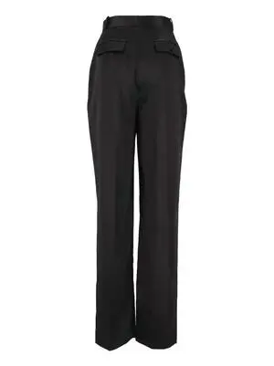 Elisabetta Franchi Stretch Satin Trousers - Black