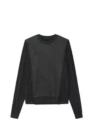 FIVE CM Cable-knit Panelled Sweatshirt - Black
