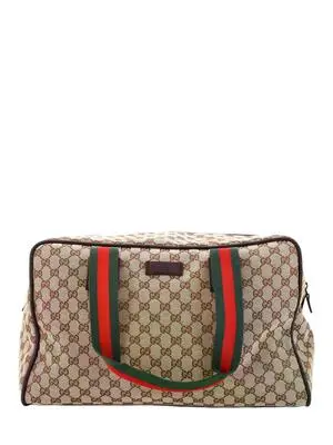 Gucci Gucci GG Canvas Travel Bag Brown