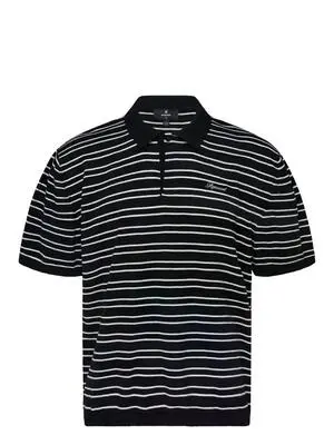 REPRESENT California Striped Knitted Polo - Black