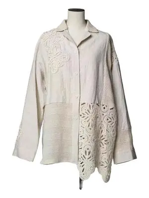 MULLER OF YOSHIOKUBO Arabesque-lace Shirt - Neutrals