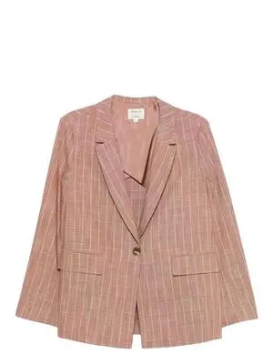 MAISON123 Nelia Pinstripe-pattern Blazer - Pink
