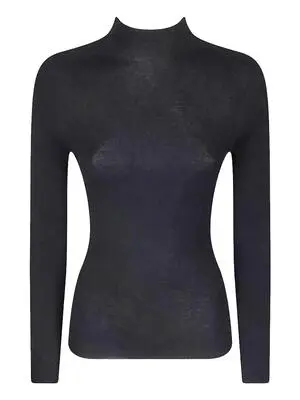 M.S.M. High-neck Wool Sweater - Black