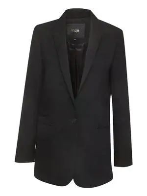 Maje Volteface Single-breasted Blazer - Black