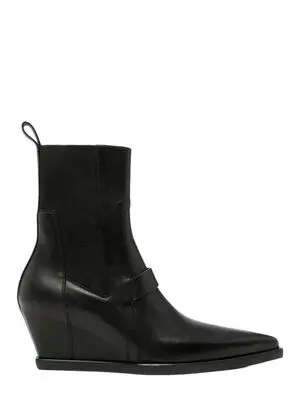 RICK OWENS Rick Owens Wedge-Heel Pointed-Toe Boots