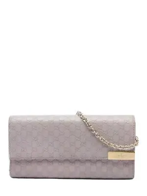 Gucci 2000-2015 Microguccissima Dice Wallet On Chain Shoulder Bag - Purple