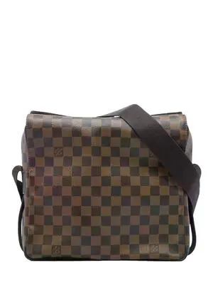 LOUIS VUITTON 2008 Damier Ebene Naviglio Crossbody Bag Brown