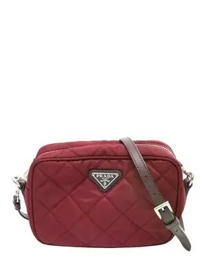 Prada Impuntu Tessuto Crossbody Bag - Red