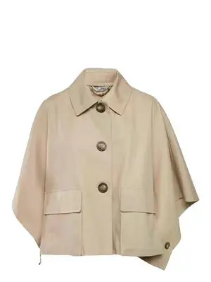 Max Mara Fred Button-up Cape - Neutrals