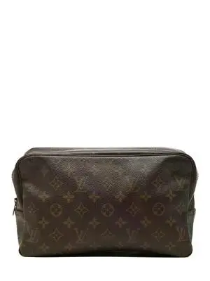 LOUIS VUITTON 1982 Monogram Trousse Toilette 28 Clutch Bag - Brown