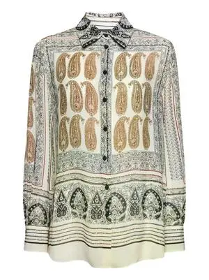 ELENA MIRÒ Paisley-print Shirt - Black