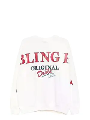 Drole De Monsieur Logo-print Sweatshirt - Neutrals