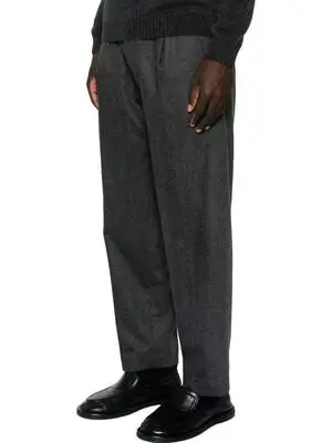Incotex Pleated Straight-leg Trousers - Grey