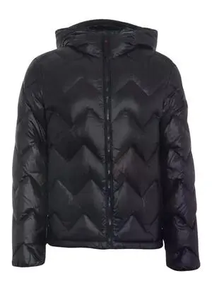 Peuterey Chevron-quilted Hooded Jacket - Black