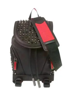 CHRISTIAN LOUBOUTIN 2010-2026 Bicolor Grained Calfskin Spike Explorafunk Backpack