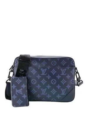 LOUIS VUITTON Monogram Shadow Leather Crossbody Bag - Blue