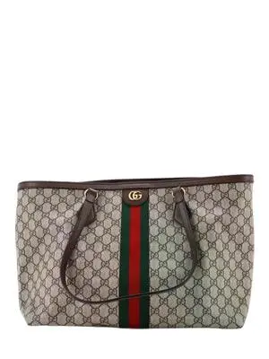 Gucci Ophidia Shopping Gg Coated Canvas Medium Tote Bag - Brown