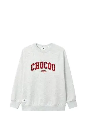 CHOCOOLATE Logo-appliqué Raglan-sleeve Sweatshirt - Grey