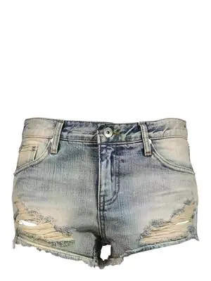 BOHEMSEO Distressed Denim Shorts - Blue