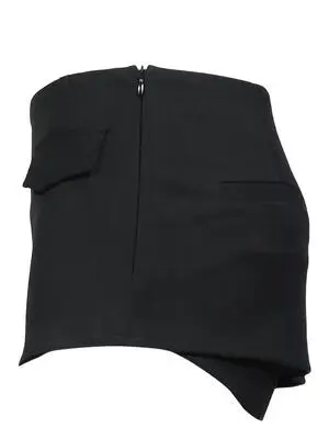 BOHEMSEO Oblique Layered Skorts - Black