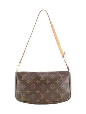 LOUIS VUITTON Monogram Canvas Pochette Accessoires Nm Clutch Bag - Brown