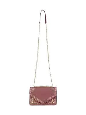 KAT MACONIE Kat Maconie Evelyn Stud-Embellished Shoulder Bag Red