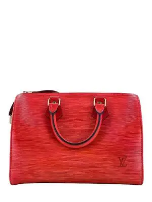 LOUIS VUITTON Speedy Handbag Epi Leather 25 Satchel - Red