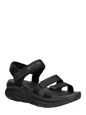 Sketchers D'lux Walker Touch-strap Sandals - Black