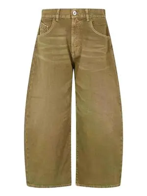 Attico Faded Wide-leg Jeans - Green