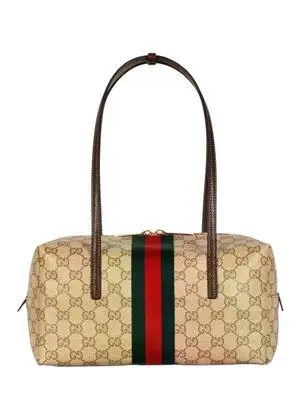Gucci Gg Supreme Web Medium Tote Bag - Neutrals