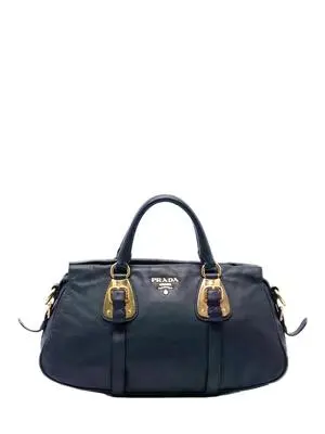 Prada Prada Soft Calfskin Shopping Satchel Blue