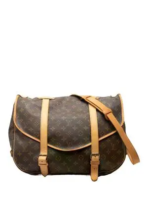LOUIS VUITTON Monogram Saumur 43 Travel Bag - Brown