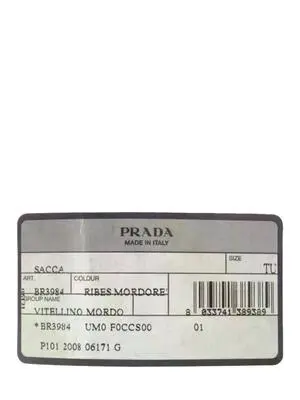 PRADA 2010-2026 Nappa Mordore Ruffle Hobo Bag