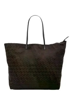 Fendi 2000-2010 Zucchino Canvas Tote Bag - Brown